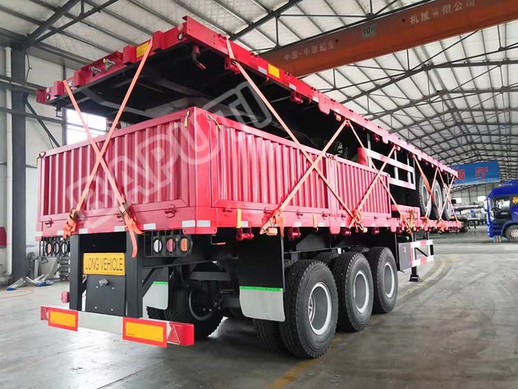 Trailer Triaxle with Boards - Buy dropside trailer on CHINA BAPUTI TRAILER