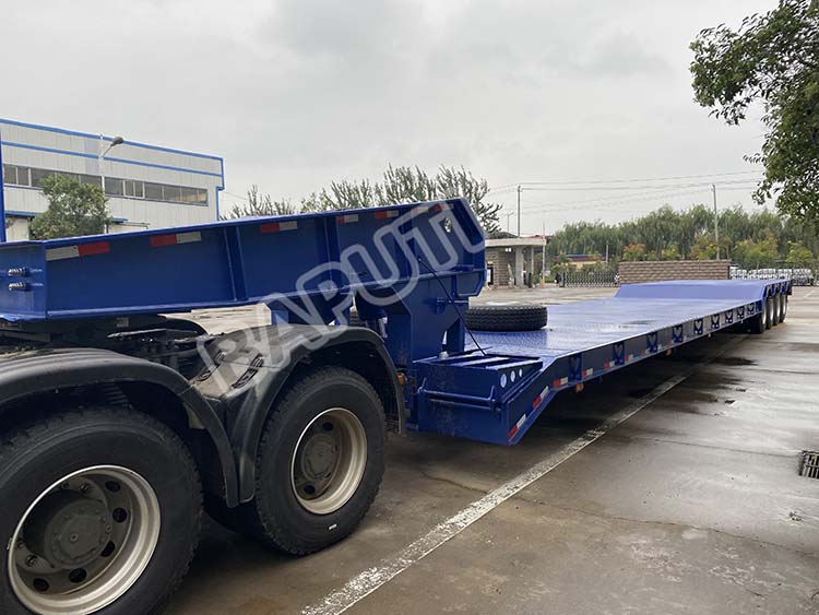 90 Ton Detachable Gooseneck Lowbed Trailer For Sale